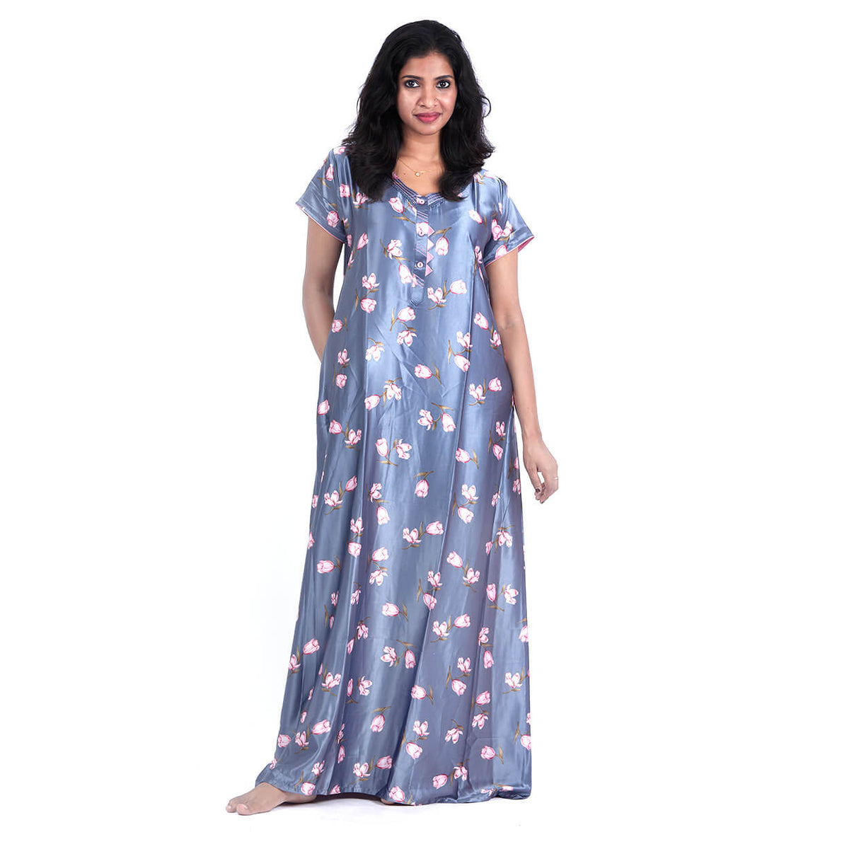 BODYCARE Satin Nighty ALINE M – Priya Fabrics